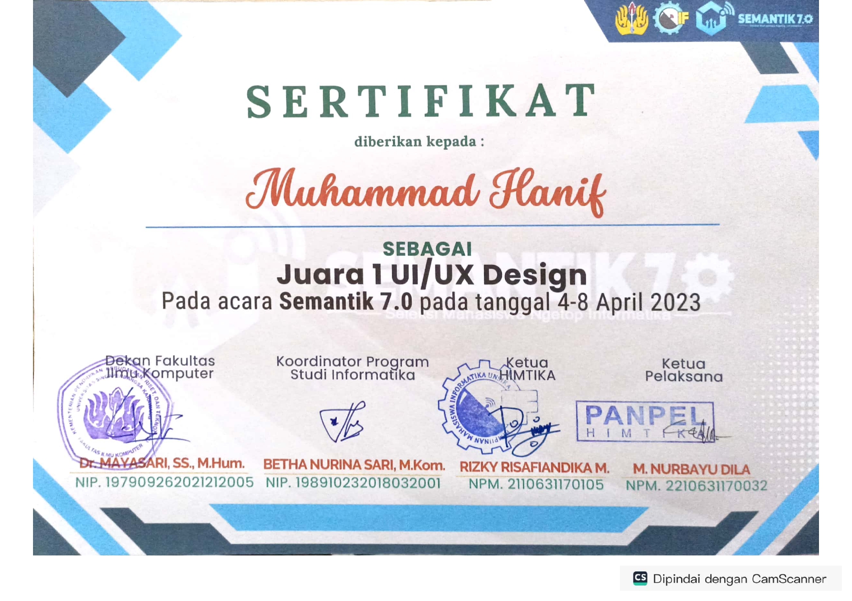 Muhammad Hanif | Frontend Dev💻